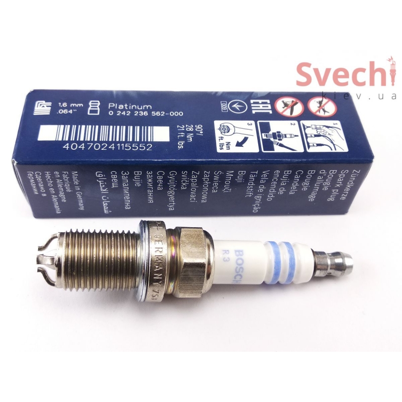 FGR7DQP+ свеча зажигания Bosch Platinum Plus (0 242 236 562)