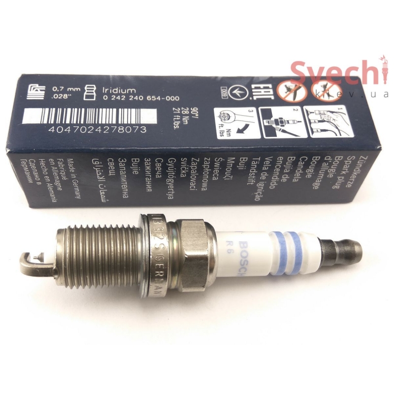 FR6LI332S свеча зажигания Bosch Platinum Iridium (0 242 240 654)