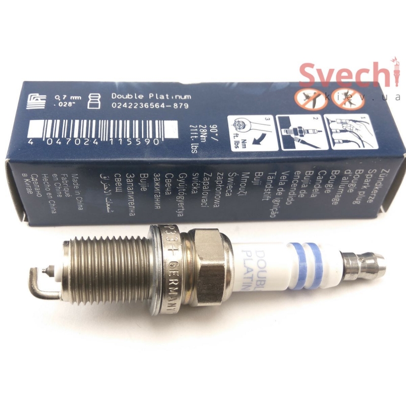 FR7KPP33+ свеча зажигания Bosch Double Platinum (0 242 236 564)