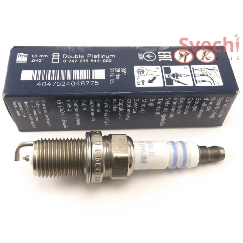 FR7KPP33U+ свеча зажигания Bosch Double Platinum (0 242 236 544)