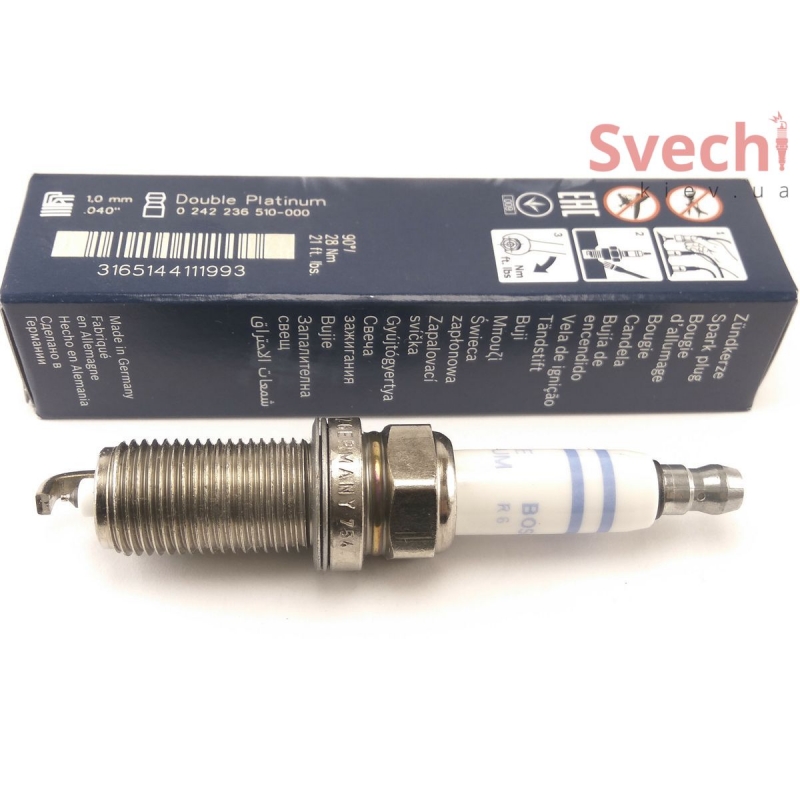 FR7NPP332 свеча зажигания Bosch Double Platinum (0 242 236 510)